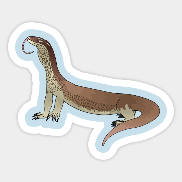 Monitor lizard cartoon illustration - Monitor Lizard Cartoon Illustration - Sticker | TeePublic